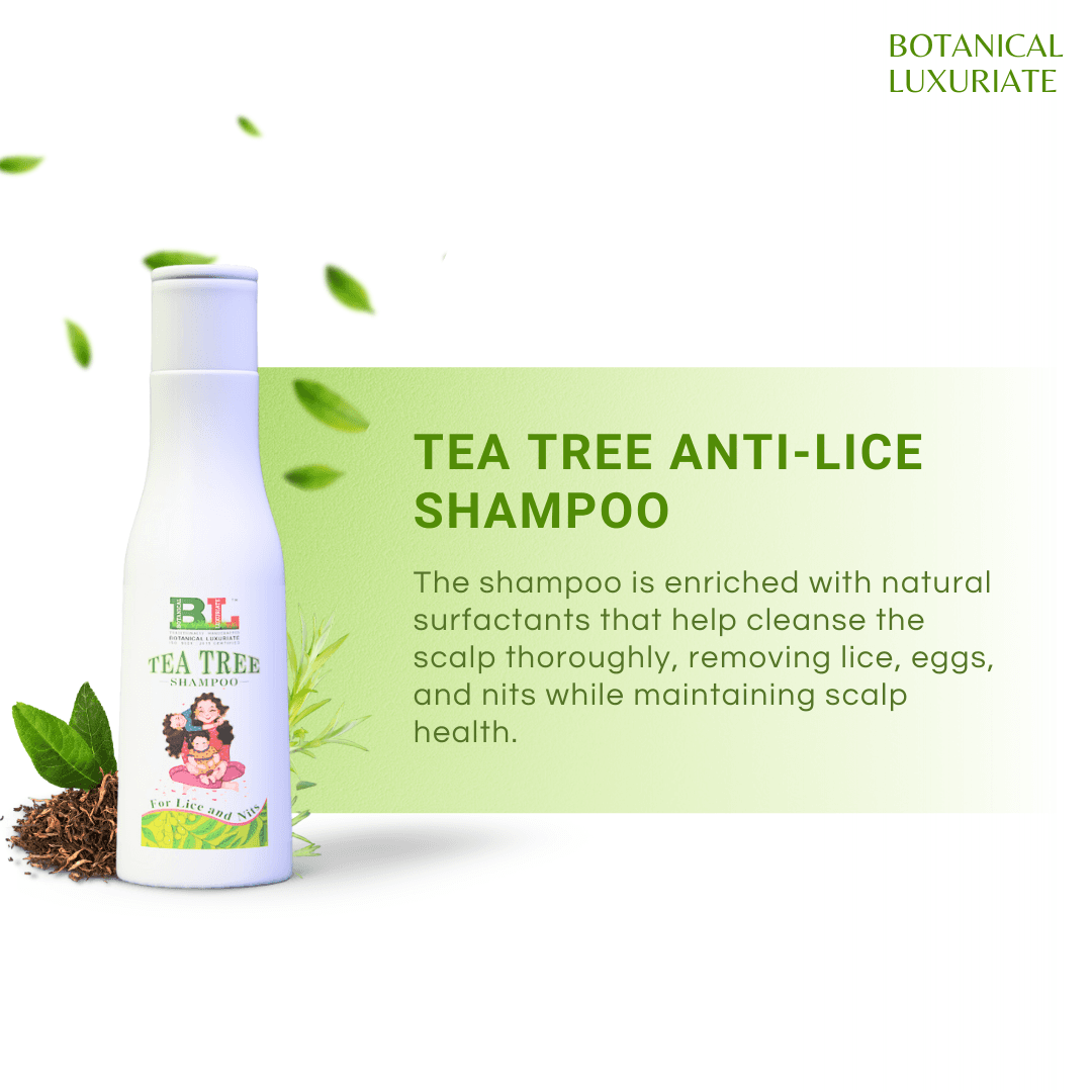 Natural Tea Tree Anti-Lice & Nits Shampoo 100ml with Lice and Nit’s Re ...