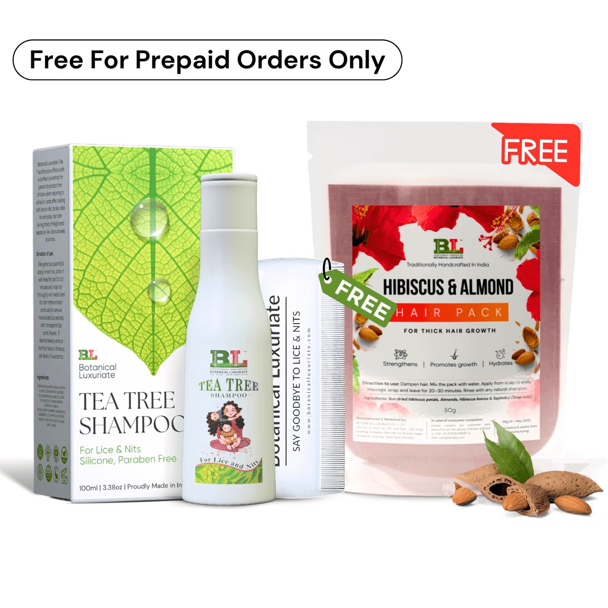 Botanical Luxuriate Tea Tree Shampoo for Lice And Nits