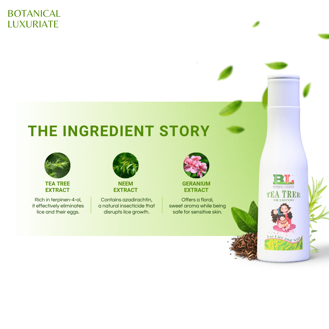 Botanical Luxuriate Tea Tree Shampoo for Lice And Nits